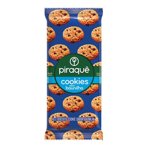 Biscoito Cookies Piraquê Baunilha Gotas De Chocolate 40g Extrafarma