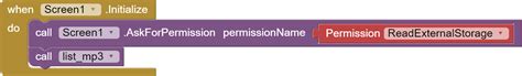 request ask permission for read external storage denied mit app