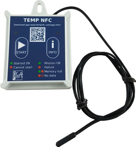 TempNFC RC Temperature Datalogger Rigid Case With External Probe Tecnosoft