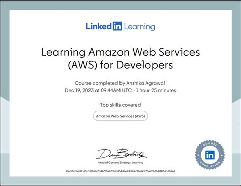 anshika agrawal on linkedin linkedinlearning aws awscloud awstraining