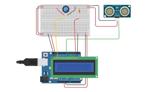 Circuit Design Distance Measuring Device Tinkercad