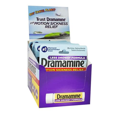Wholesale Travel Size Dramamine Motion Sickness Relief Less Drowsy