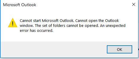 Solutions To Fix Cannot Start Microsoft Outlook Error