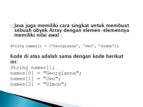 array pengertian array array biasanya digunakan untuk mengelompokkan