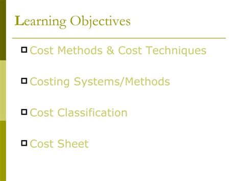 Cost Concepts PPT Business Business And Finance