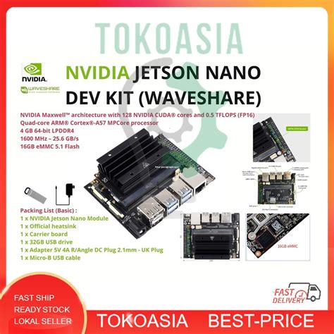 Jual Nvidia Jetson Nano Development Basic Kits Waveshare Shopee Indonesia