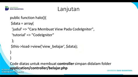 Pertemuan 2 Part 1 Object Oriented Programming Oop Dalam Codeigniter Youtube