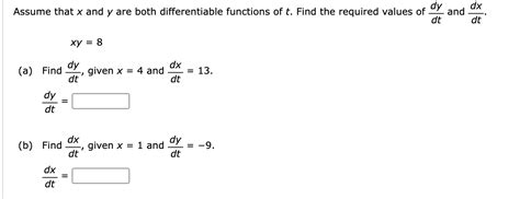 solved assume that x ﻿and y ﻿are both differentiable