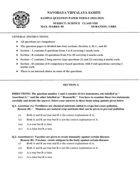1sample Qp Science Viii Pdf