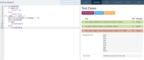 Solved 554 Is It Even Submit Continue Save Output Test