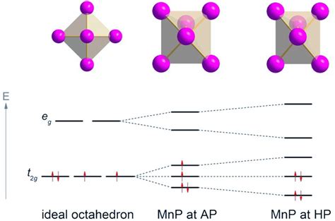 Schematic Representation Of The D Orbital Splitting And The Electron