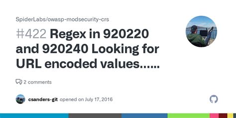 Regex In 920220 And 920240 Looking For Url Encoded Values What · Issue 422 · Spiderlabs