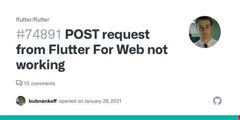 POST Request From Flutter For Web Not Working Issue Flutter Flutter GitHub