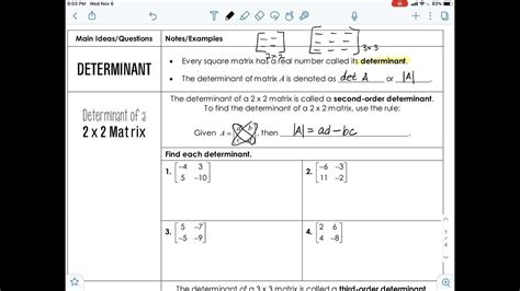 Determinant Of 2x2 Youtube