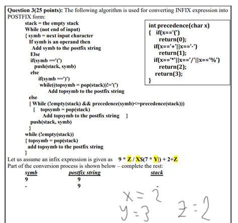 Solved Question 325 Points The Following Algorithm Is