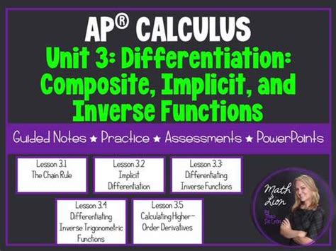Differentiation Composite Implicit Inverse Functions Calculus