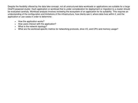 Workload Analysis Dell Powerscale Considerations And Best Practices For Large Clusters Dell