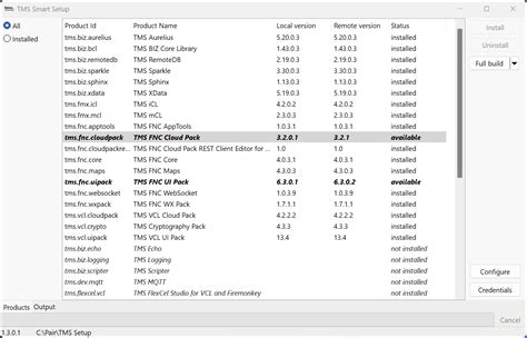 tns smart gui problem installing new pachages tms smart setup tms
