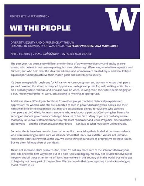 Diversity Equity And Difference Speech Transcript