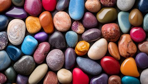 A Vibrant Background Made Up Of An Array Of Colorful Natural Stones