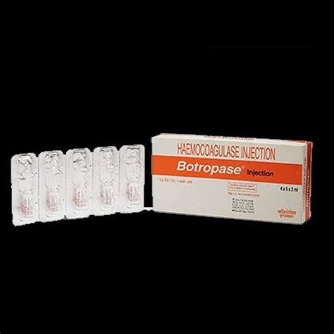 Hemocoagulase Botropase Injection Packaging Type Vial At ₹ 160 Box In