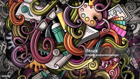 그래픽 디자인 일러스트 레이 션 한다면 크리에이 티브 아트 배경 붓에 대한 스톡 벡터 아트 및 기타 이미지 붓 연필