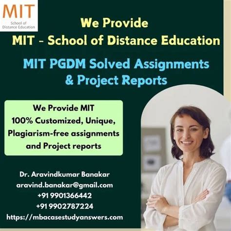 Mit Mba Projects Mit Mba Solved Assignments Mit Emba Customized Assignments And Projects At Rs