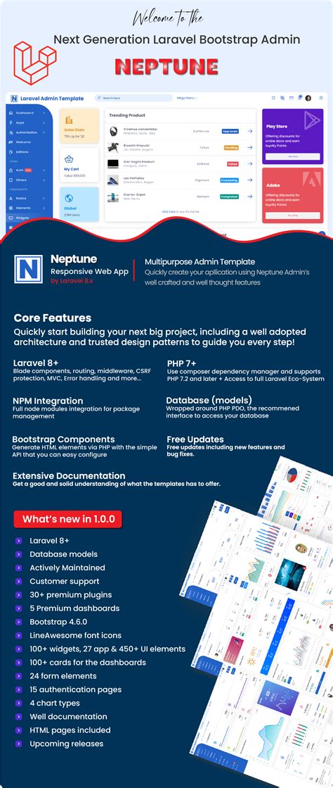 Neptune Laravel Admin Ui Template Codemarket