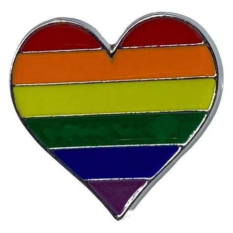 Lgbt Love Pride Rainbow Pins Heart Etsy
