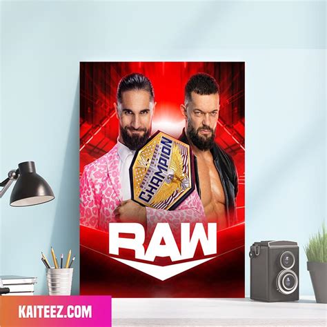 Seth Rollins X Finn Balor Wwe Raw United State Champion Poster Kaiteez