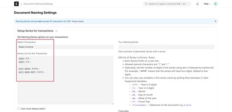 Is That Possible To Give Two Naming Series Erpnext Frappe Forum