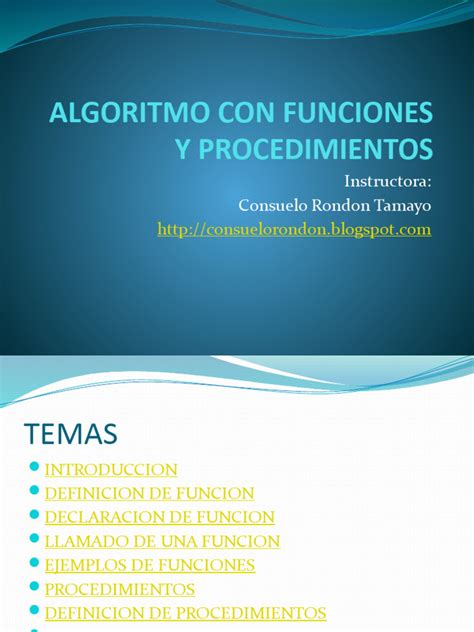 Algoritmo Con Funciones Y Procedimientos Final Pdf División Matemáticas Algoritmos