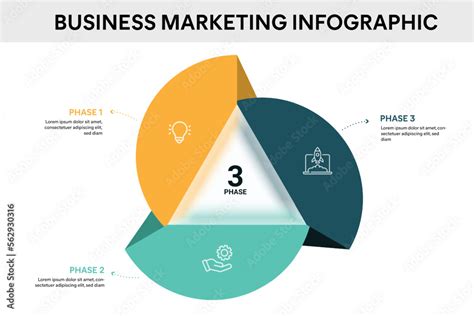 Origami Style Pie Chart Triangle Infographic Template With 3 Options