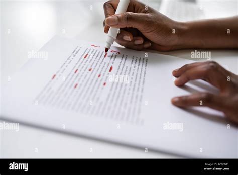 Correcting Spelling Mistake In Script And Sentence Error Proofread Stock Photo Alamy