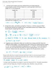 Lab Prelab And Quiz Pdf LA Lab Pre Lab Quiz Answers Tuesday October