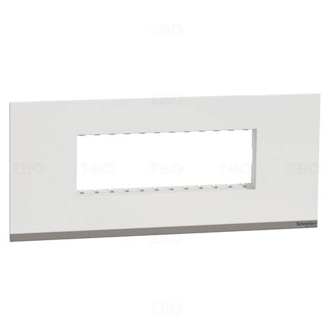 Buy Schneider Unica Pure Unscp6m We Polar White 6 Module Switch Board Plate On And Store