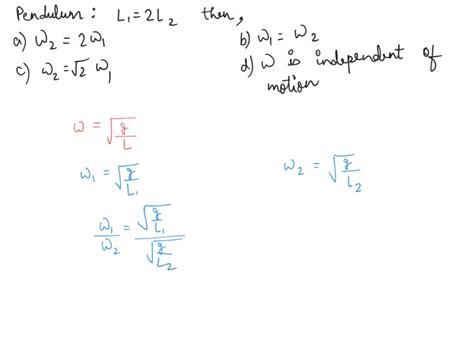 Solvedupon What Quantities Does The Angular Frequency ~b Of A Simple Pedu Lum Depend Select