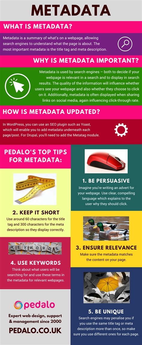 website metadata basics [infographic] how to write metadata pedalo