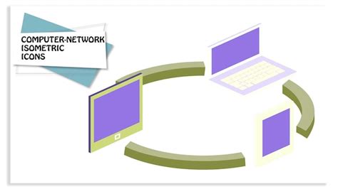 Premium Vector Computer Network Isometric Icons