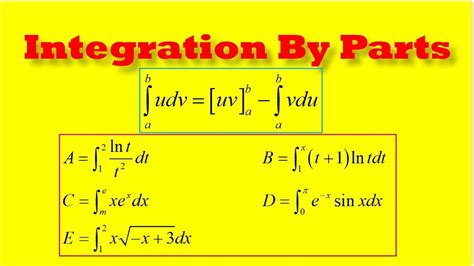 How To Calculate Partial Integrals Integration By Parts Suongthol YouTube