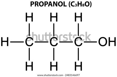 Vector Propanol Chemical Structure Stock Vector Royalty Free