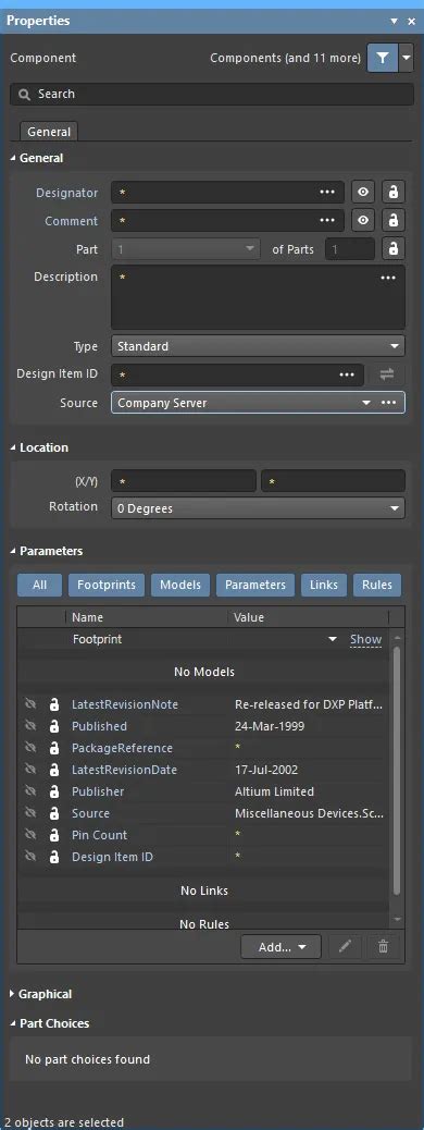 Working With A Part Object On A Schematic Sheet In Altium Designer