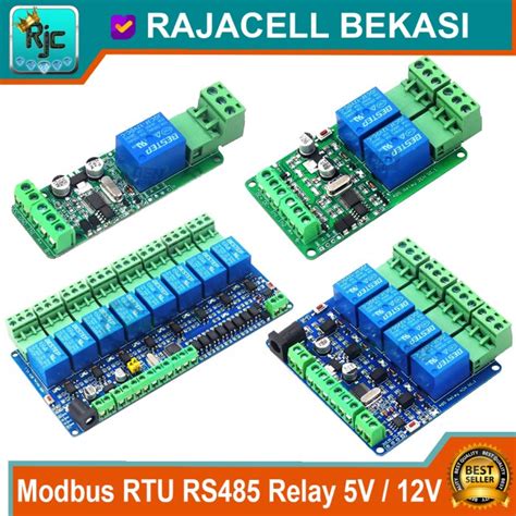 Jual Discount Modbus RTU RS485 Relay Module 5V 12V 1 2 4 8 Channel TTL Communication MINI TIMER