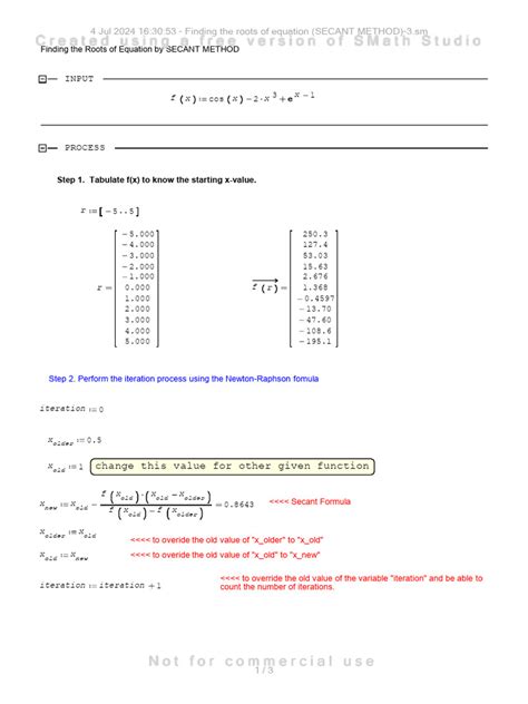 Finding The Roots Of Equation Secant Method 3 Pdf Theoretical Computer Science