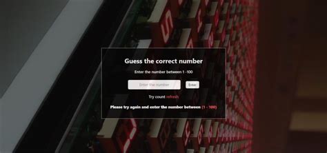 Javascript Tailwind Html5 Guessthenumber Muhammad Shaheryar