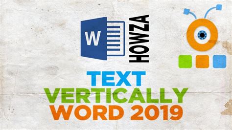 How To Type Text Vertically In Word 2019 Youtube