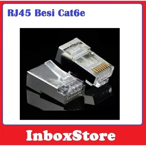 Jual Konektor Rj Besi Isi Pcs Konektor Cybrog Cat Cat E Kepala Kabel Lan Shopee Indonesia