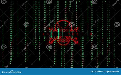 Virus Detected Text Reveal Over Matrix Binary Codey Internet Virus Data Breach Malicious