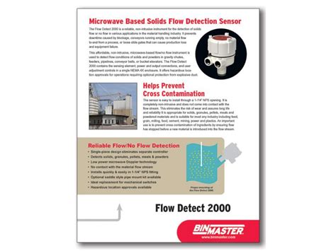 Binmaster Level Sensors Flow Detect 2000 Brochure Binmaster Online