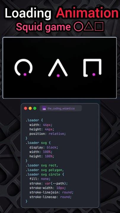 Squid Game Loading Animation In Websites Squidgame Squidgame3 Animation Coding Programming